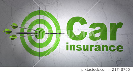 Insurance concept: target and Car Insurance on - Stock Illustration ...