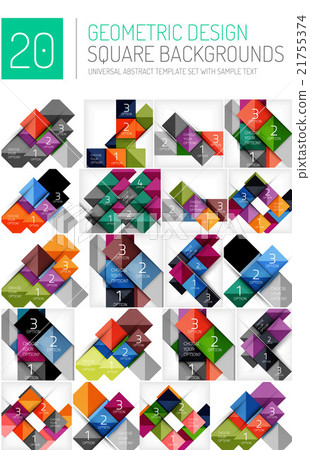 Mega collection of square geometric backgrounds - Stock Illustration ...