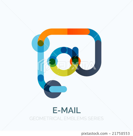 Vector email business symbol, or at sign logo - Stock Illustration ...