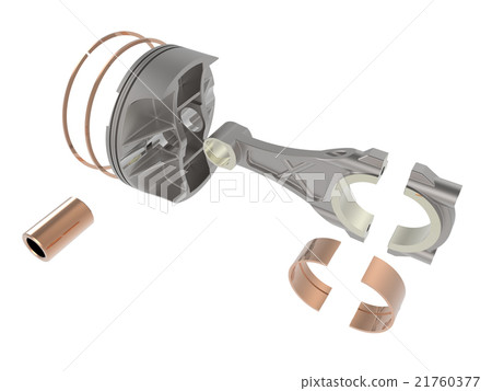 Piston 3D render - Stock Illustration [21760377] - PIXTA