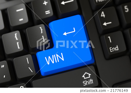 Keyboard with Blue Key - Win. - Stock Illustration [21776149] - PIXTA
