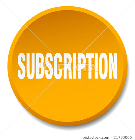 subscription orange round flat push button - Stock Illustration ...