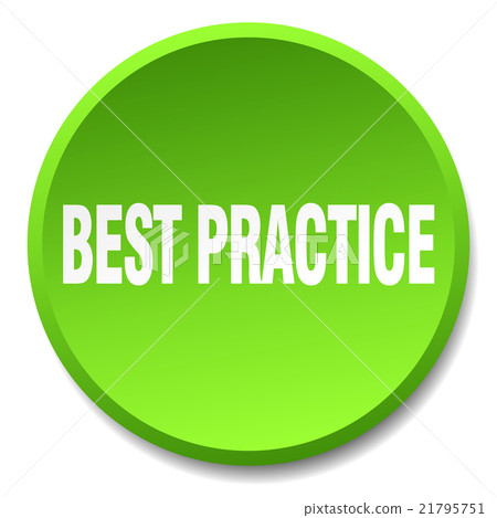 best practice green round flat isolated button - Stock Illustration ...