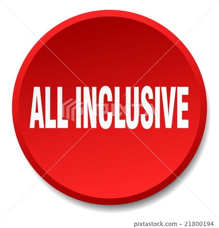 all inclusive red round flat isolated push button-插圖素材 [21800194] - PIXTA圖庫