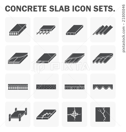 Concrete slab icons - Stock Illustration [21800846] - PIXTA