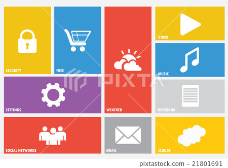 Modern colorful user interface vector - Stock Illustration [21801691 ...
