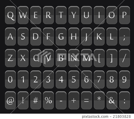 Counter with digits and letters. Flat design - Stock Illustration ...