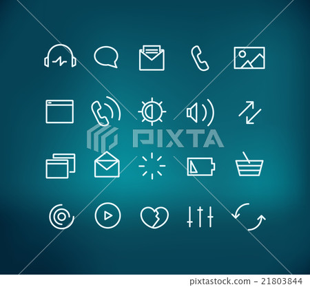 Modern web and mobile application pictograms - Stock Illustration ...