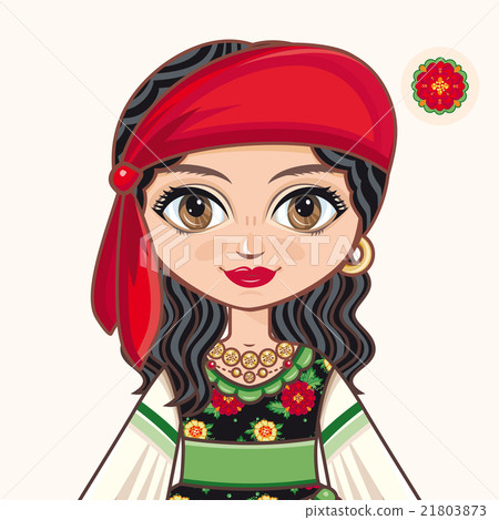 Gypsy girl. Portrait. Avatar. - Stock Illustration [21803873] - PIXTA