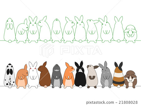 Set of rabbit color variations - Stock Illustration [21808028] - PIXTA
