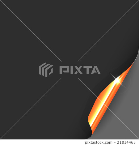 Curled Black Paper Corner with Gold Back Side. - Stock Illustration ...