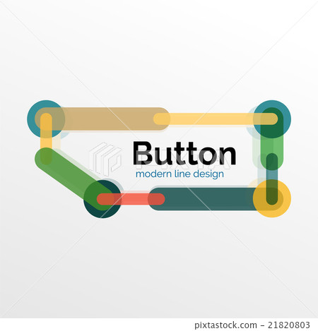 Thin line design geometric button, flat-插圖素材 [21820803] - PIXTA圖庫