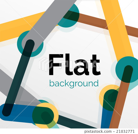 Colorful connected lines on white - abstract - Stock Illustration ...