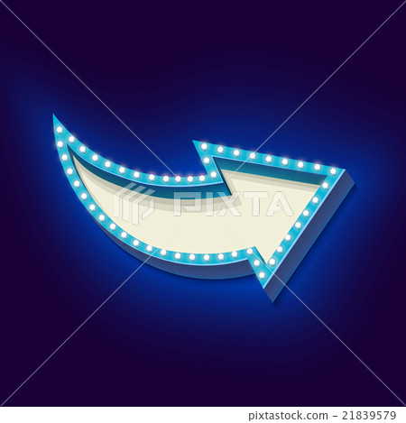 Volume retro arrow with lights - Stock Illustration [21839579] - PIXTA