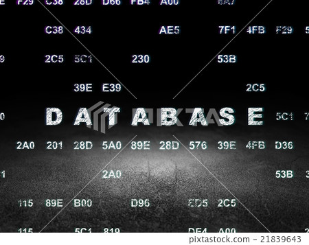 Database concept: Database in grunge dark room-插圖素材 [21839643] - PIXTA圖庫