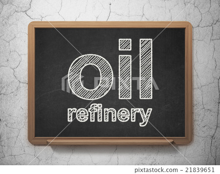 Manufacuring concept: Oil Refinery on chalkboard - Stock Illustration ...