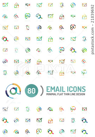 Mega set of email logos - Stock Illustration [21839692] - PIXTA