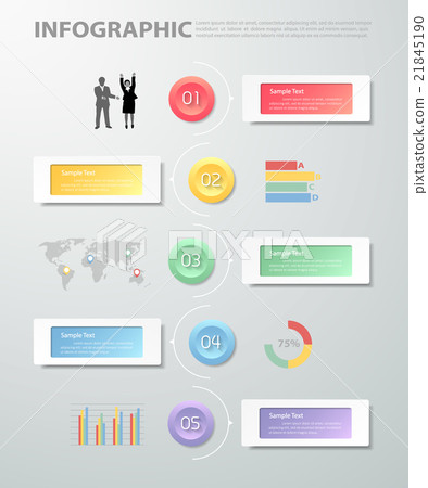 Design clean template infographic for business - Stock Illustration ...
