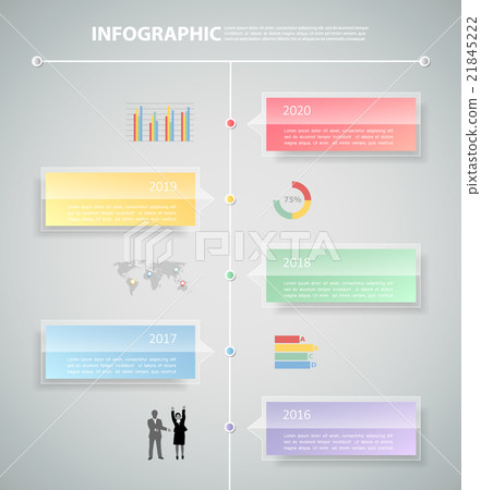 Steps to target infographic template. - Stock Illustration [21845222 ...