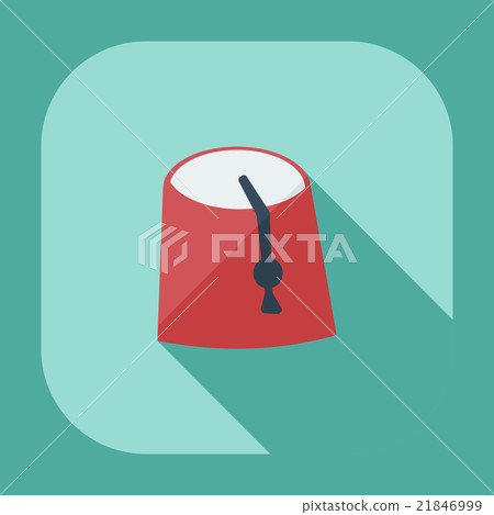 Flat modern design with shadow icons Arabic cap-插圖素材 [21846999] - PIXTA圖庫