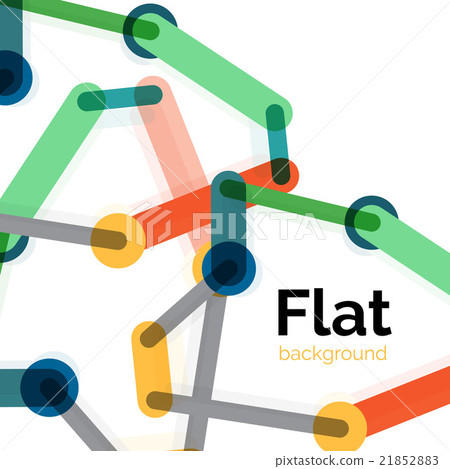 Colorful connected lines on white - abstract - Stock Illustration ...