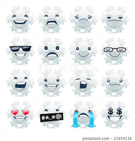 Funny Snowflake Emojis-插圖素材 [21854116] - PIXTA圖庫