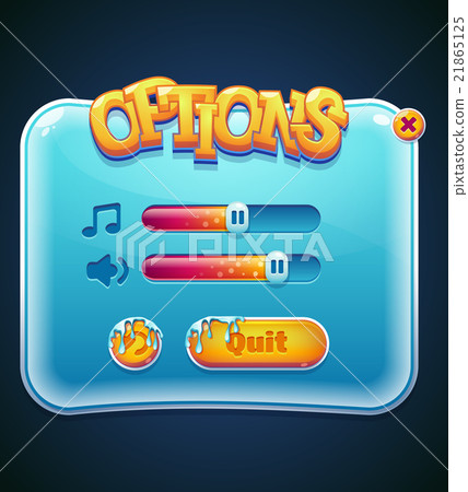 Game options select window for computer app - Stock Illustration ...