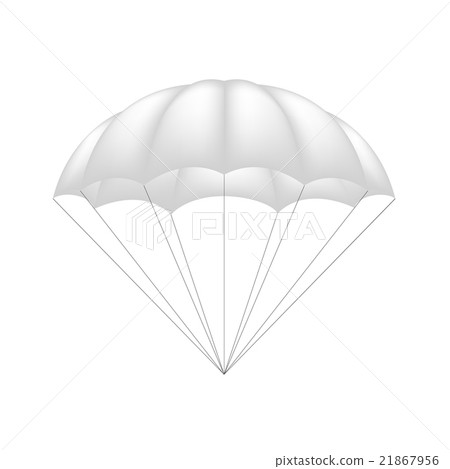 Parachute in white design on white background - Stock Illustration ...