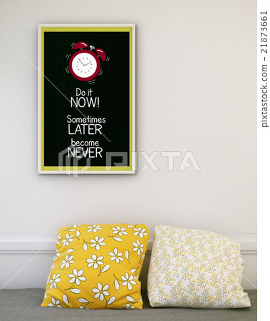 Inspirational Motivating Quote on Picture Frame. - Stock Illustration ...