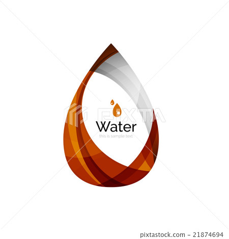 Abstract geometric water drop design - Stock Illustration [21874694 ...