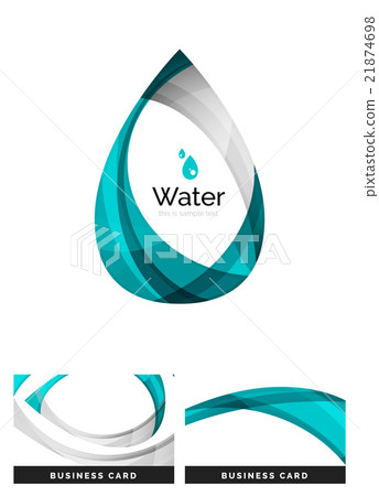 Abstract geometric water drop design-插圖素材 [21874698] - PIXTA圖庫