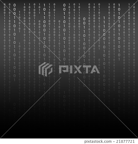 Black and White. Algorithm Binary Code with digits-插圖素材 [21877721 ...