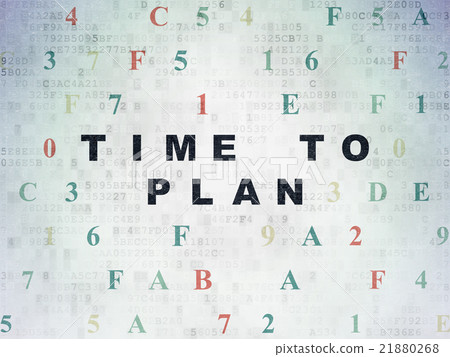 Timeline concept: Time to Plan on Digital Paper - Stock Illustration ...