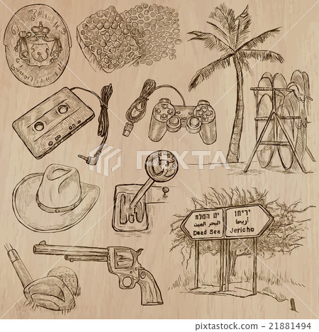 Objects - an hand drawn vector pack. - Stock Illustration [21881494 ...