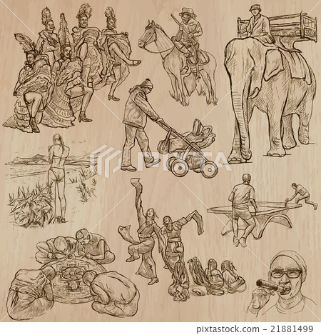 People - An hand drawn vector pack. - Stock Illustration [21881499] - PIXTA