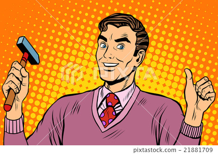 Male hammer tool - Stock Illustration [21881709] - PIXTA