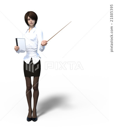 Business woman presentation perming3DCG... - Stock Illustration ...