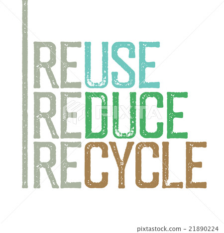 "Reuse, reduce, recycle". Stamp grunge letters. - Stock Illustration ...
