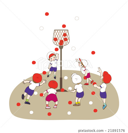 Kindergarten athletic meet ball cup - Stock Illustration [21891576] - PIXTA