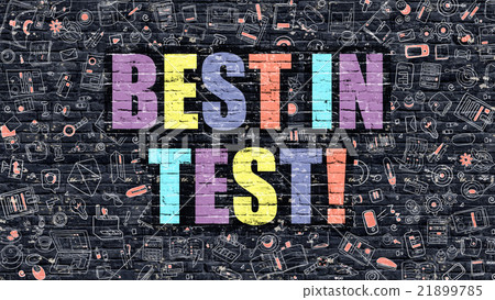 Best in Test. Multicolor Inscription. Doodle - Stock Illustration ...