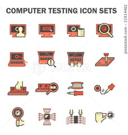 Computer test icon - Stock Illustration [21914462] - PIXTA