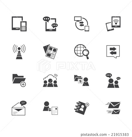 communication element vector icon set - Stock Illustration [21915383 ...