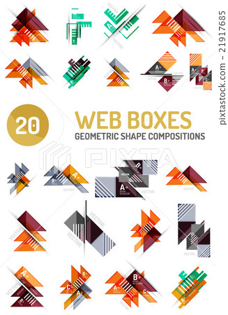 Set of web internet boxes with buttons and sample - Stock Illustration ...