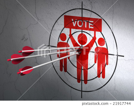 Politics concept: arrows in Election Campaign - Stock Illustration ...