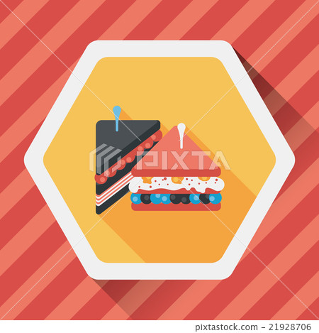 sandwich flat icon with long shadow,eps10 - Stock Illustration ...