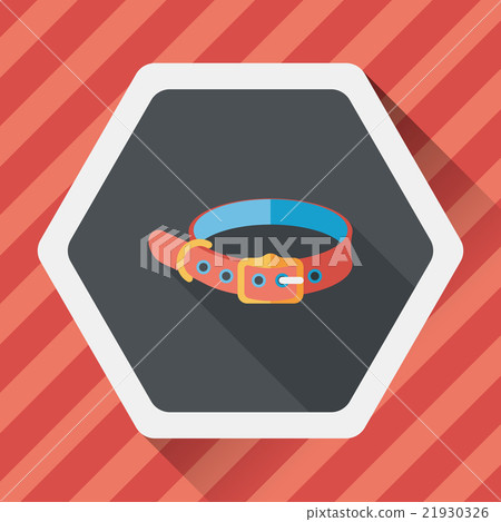 Pet dog chains flat icon with long shadow,eps10 - Stock Illustration ...