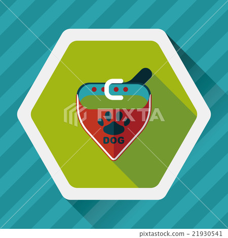 Pet dog chains flat icon with long shadow,eps10 - Stock Illustration ...