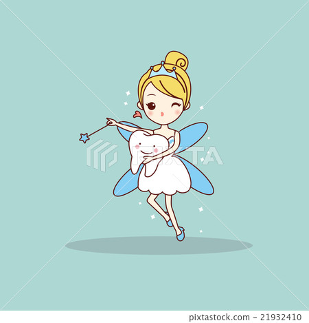 cartoon tooth with tooth fairy - Stock Illustration [21932410] - PIXTA