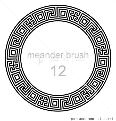 different pattern line ancient meander - Stock Illustration [21949571 ...