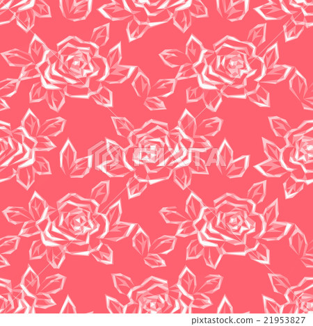 Flower Rose Low Poly Pattern - Stock Illustration [21953827] - PIXTA